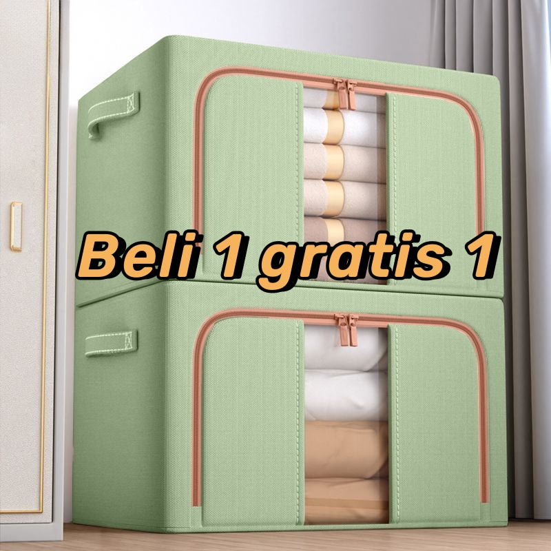 Jual linen katun lebih tebal organizer box Lipat storage box pakaian ...