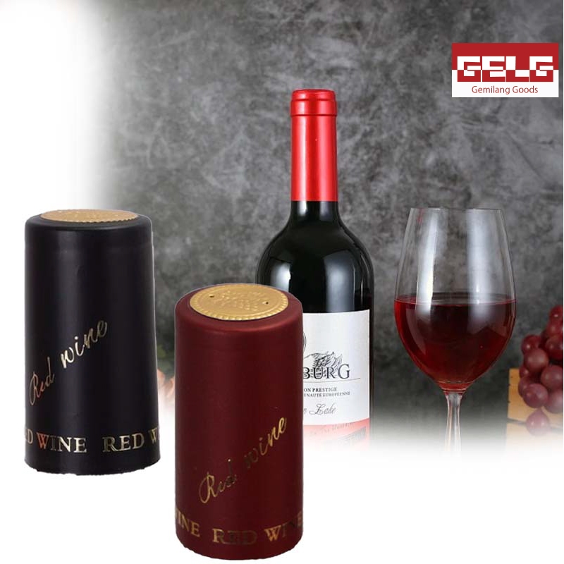 Jual 100pcs/Set Bottle Film Bottle Cap Plastik Segel Botol Wine PVC Cap ...