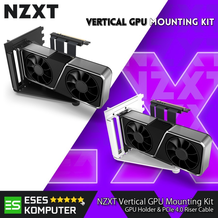 Jual NZXT Vertical GPU Mounting Kit GPU Holder & PCIe 4.0 Riser Cable ...