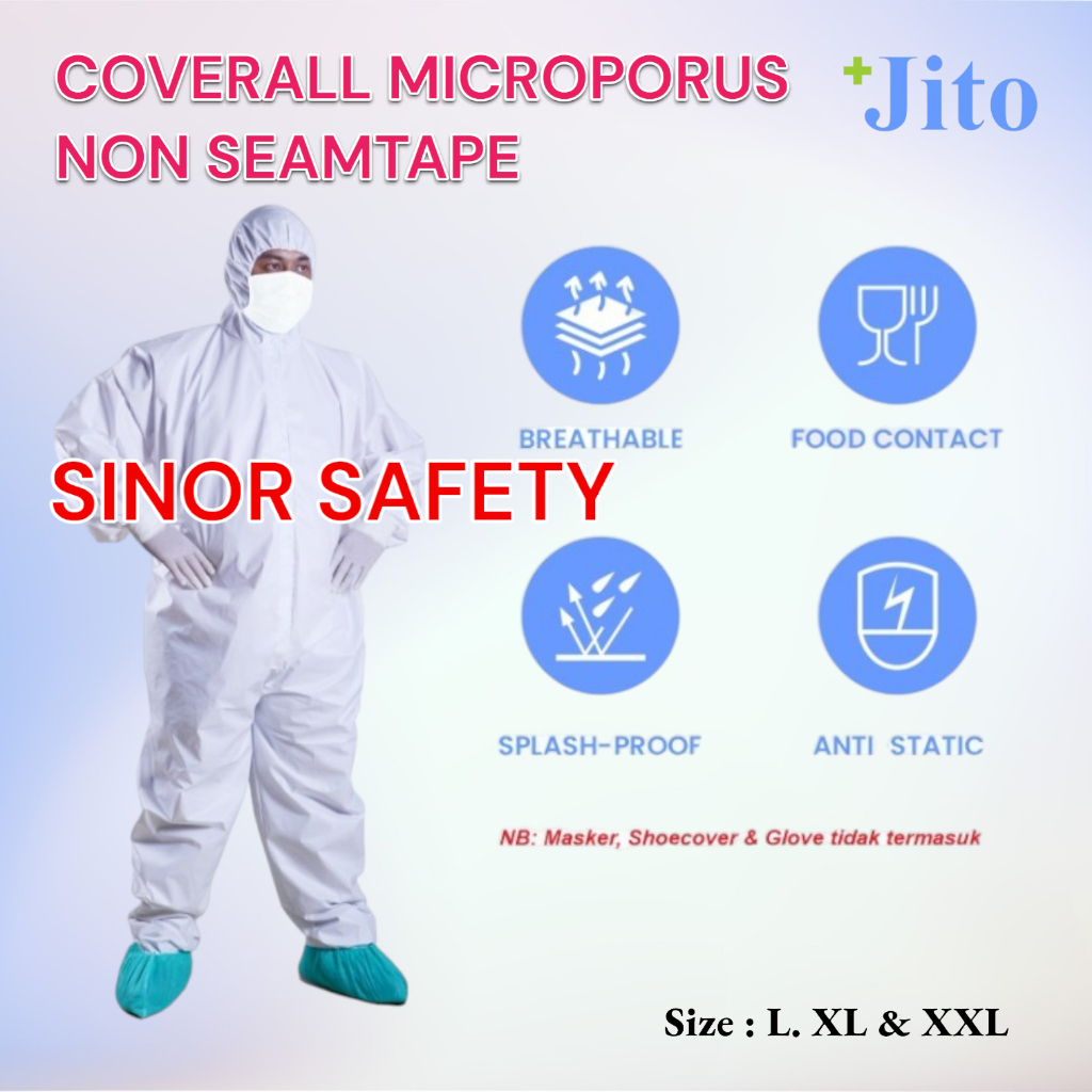 Jual Wearpack APD Disposable Mircoporous JITO Coverall ANTISTATIC ...