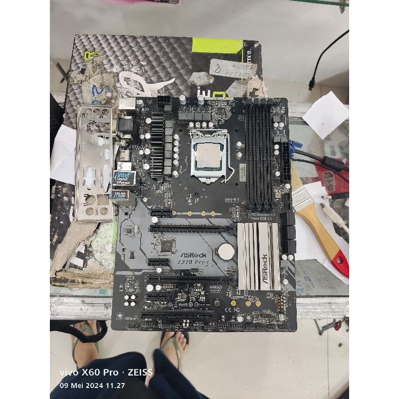 Jual mainboard asrock z370 pro 4 ddr4 procsesor core i5-8600k gen8 ...