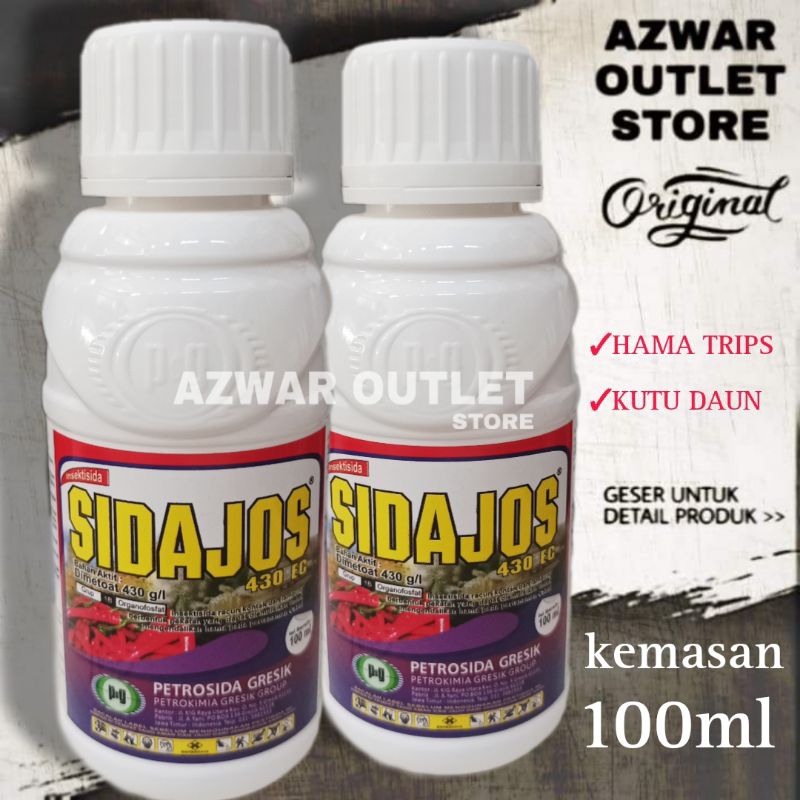Jual insektisida SIDAJOS 430EC racun hama trips, hama kutu daun untuk ...
