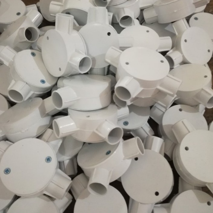 Jual T DUS listrik cabang 3 TDOS pipa conduit 20mm putih TDUS 3 sisi ...