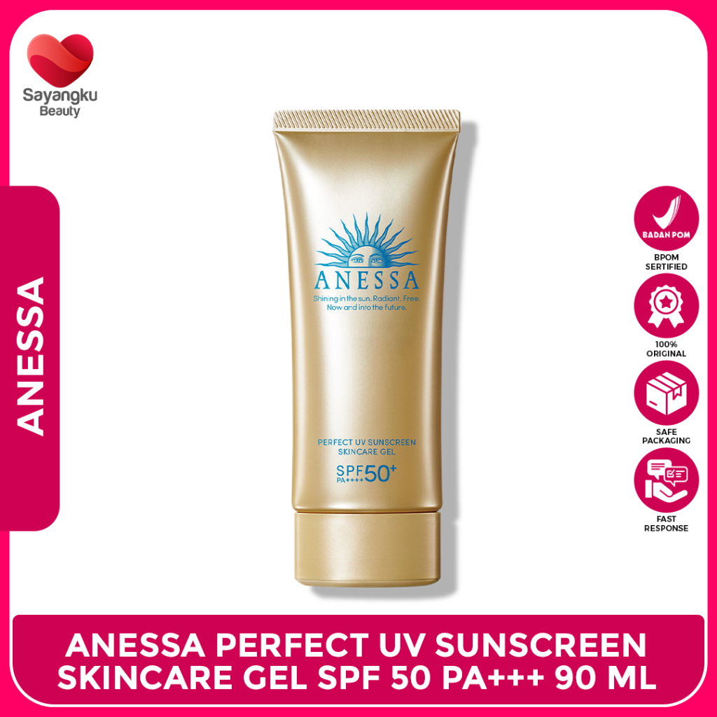 Jual ANESSA Perfect UV Sunscreen Skincare Gel 50 PA+++ 90 ml | Shopee Indonesia