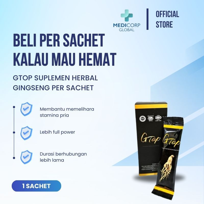 Jual GTOP per sachet suplemen herbal gingseng | Shopee Indonesia