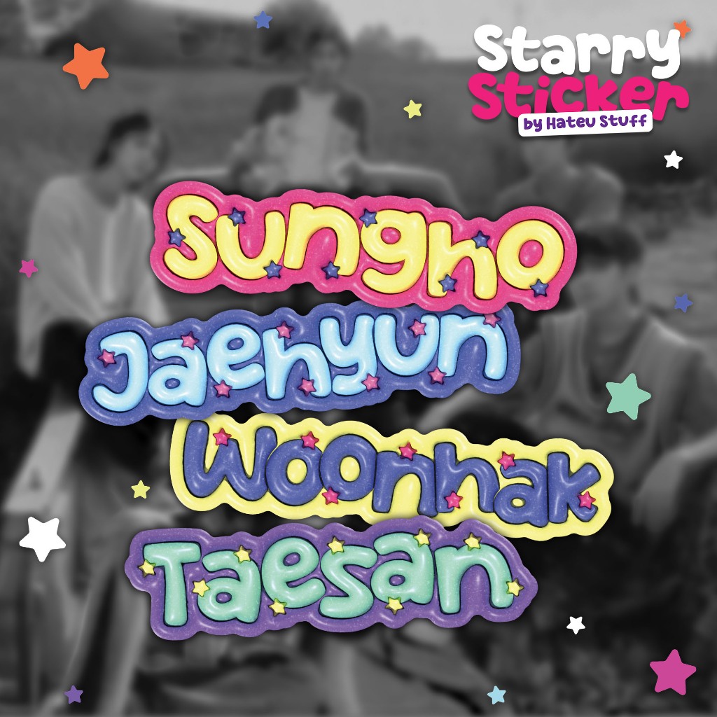 Jual Starry Sticker BOYNEXTDOOR Ver. by Hateu Stuff - KPOP Name Sticker | Shopee Indonesia