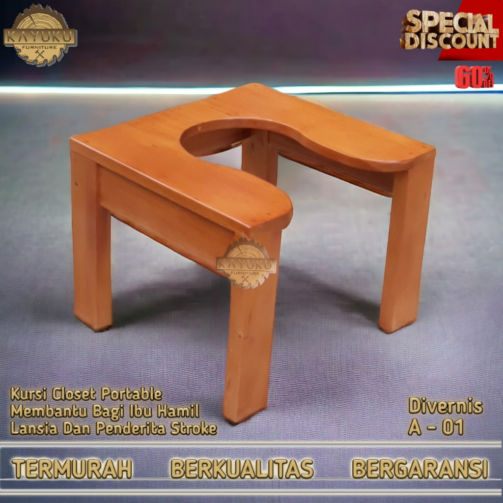 Jual TERMURAH kursi toilet 45 x 40 x 15 cm Model U A - 01 wc duduk ...