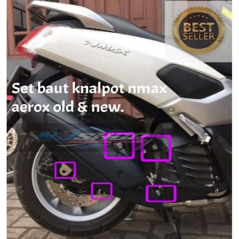 Jual set baut probolt TITANIUM/stainless 2kunci untuk knalpot dan arm ...