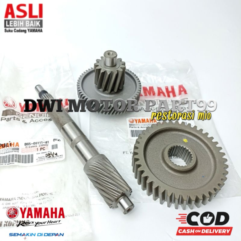 Jual GEAR GIR RASIO SET AS PULLY 3 BAGIAN SUSUN DATAR B65 AEROX 155 OLD ...
