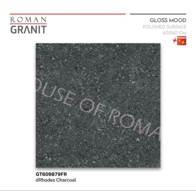 Jual Roman Granit GT609879FR dRhodes Charcoal 60x60 Glossy / granit ...