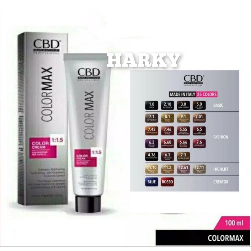 Jual CBD CAT RAMBUT PROFESSIONAL COLOR MAX 100ML | Shopee Indonesia
