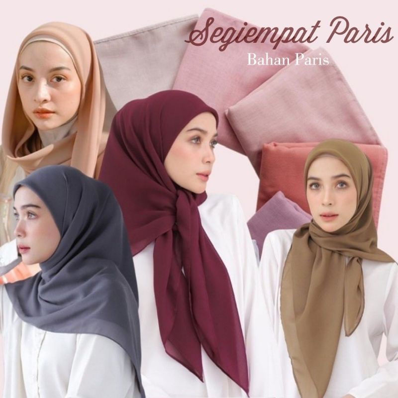 Jual JILBAB PARIS JAPAN JADUL ORIGINAL|HIJAB SEGIEMPAT PARIS | Shopee ...