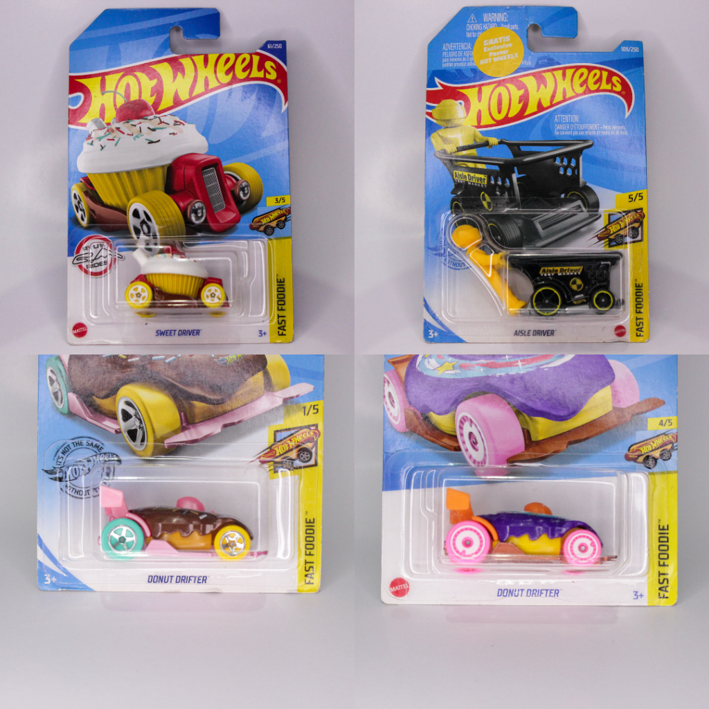 Jual Paket Bundling Hot Wheels Fast Foodie Donut Drifter Biru, Drifter ...