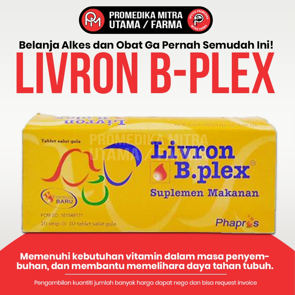 Jual Livron B-Plex multivitamin mineral daya tahan dan penyembuhan isi ...