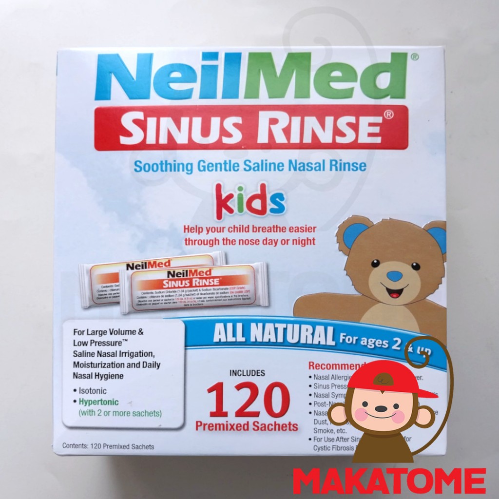 Jual NeilMed Kids Sinus Rinse Saline Nasal Kit 120 sachets Neil med ...