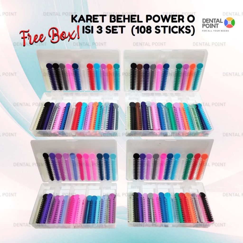 Jual Karet Behel/Power o/Ligature free box isi 3 set (108 sticks ...