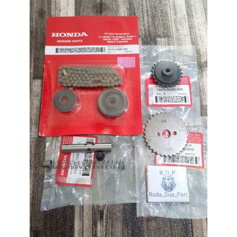 Jual Rantai keteng set gigi pompa oli suling keteng Blade Revo absolute Revo fi kode part(KWB ...