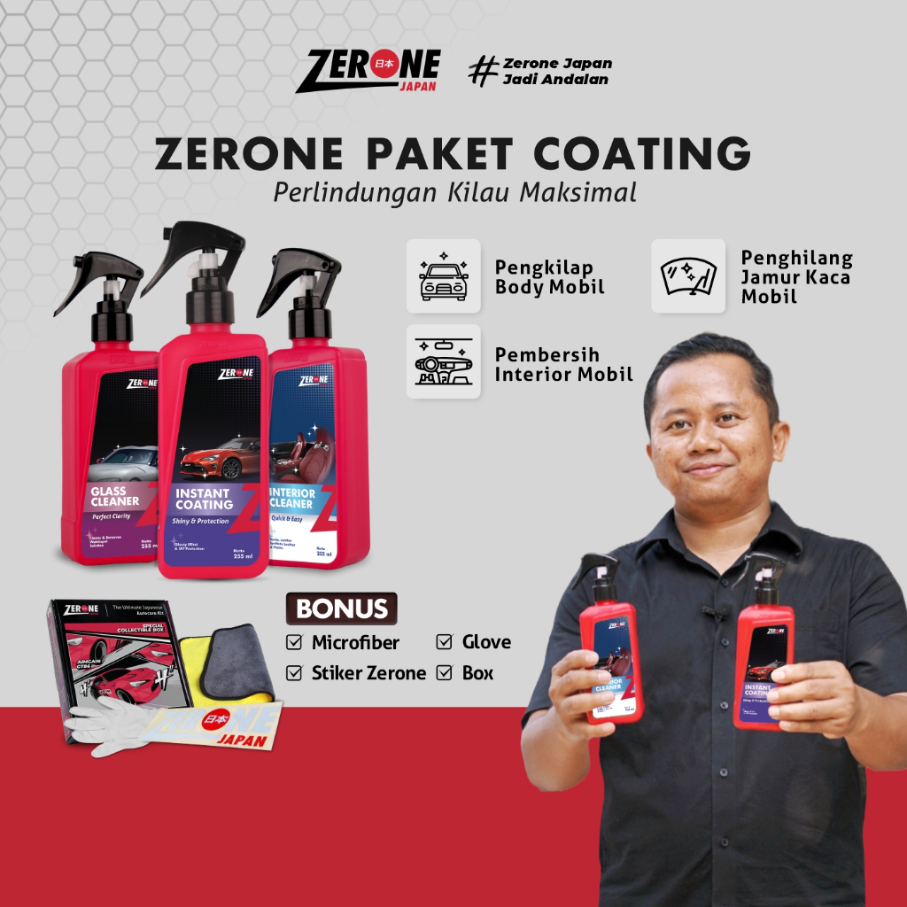 Jual Zerone Paket Coating Pembersih Interior Pengkilap Body Pembersih ...