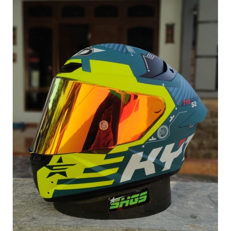 Jual kyt tt course fuselage matt yellow paket visor draksmoke light smoke iridium red gold ...