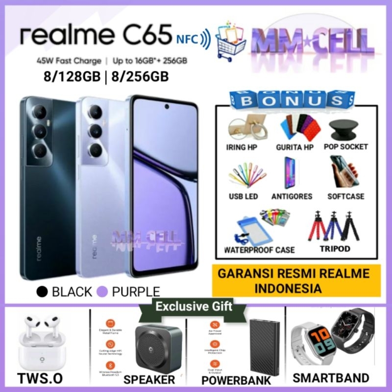 Jual REALME C65 NFC RAM 8/256 GB | REALME C 65 RAM 8/128 GB GARANSI ...