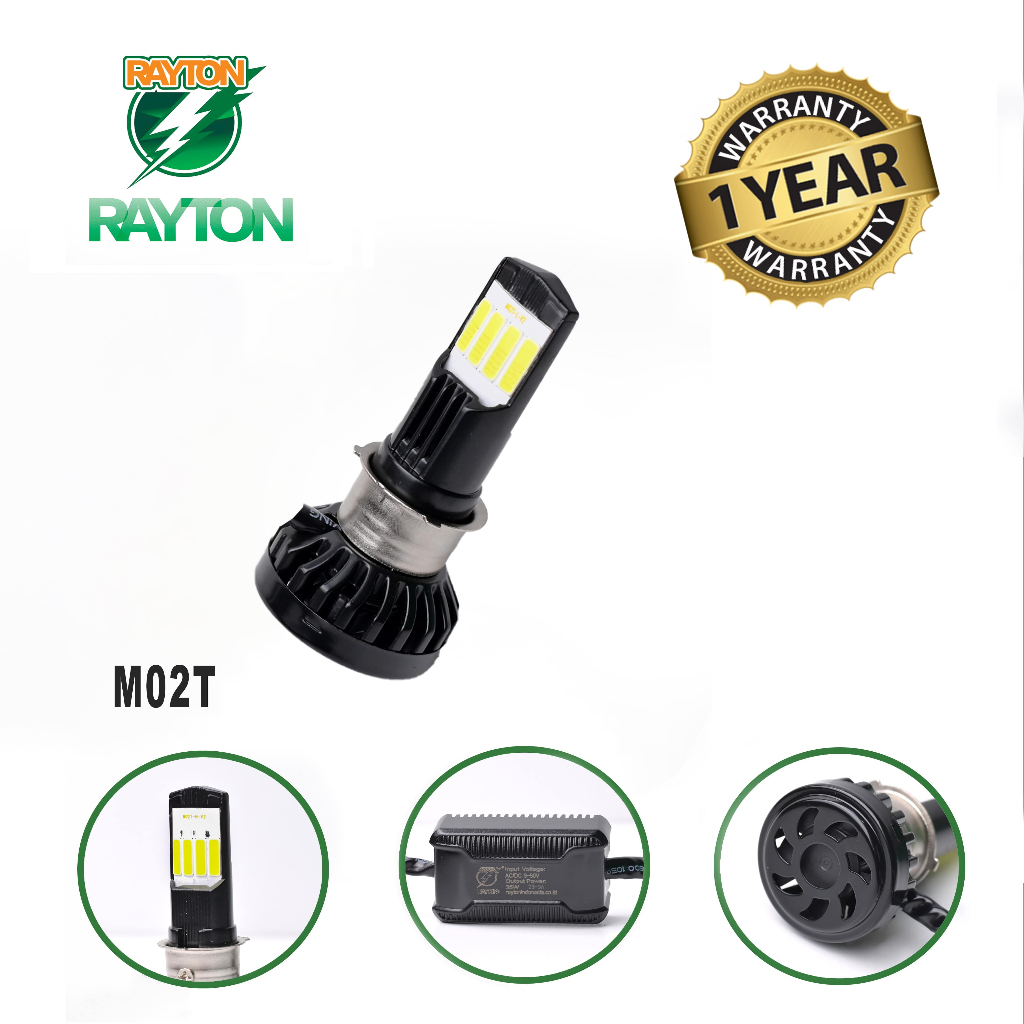 Jual RTD Rayton Lampu Utama / Lampu Depan Motor LED M02T 8 Sisi White dengan Kipas / FAN ...