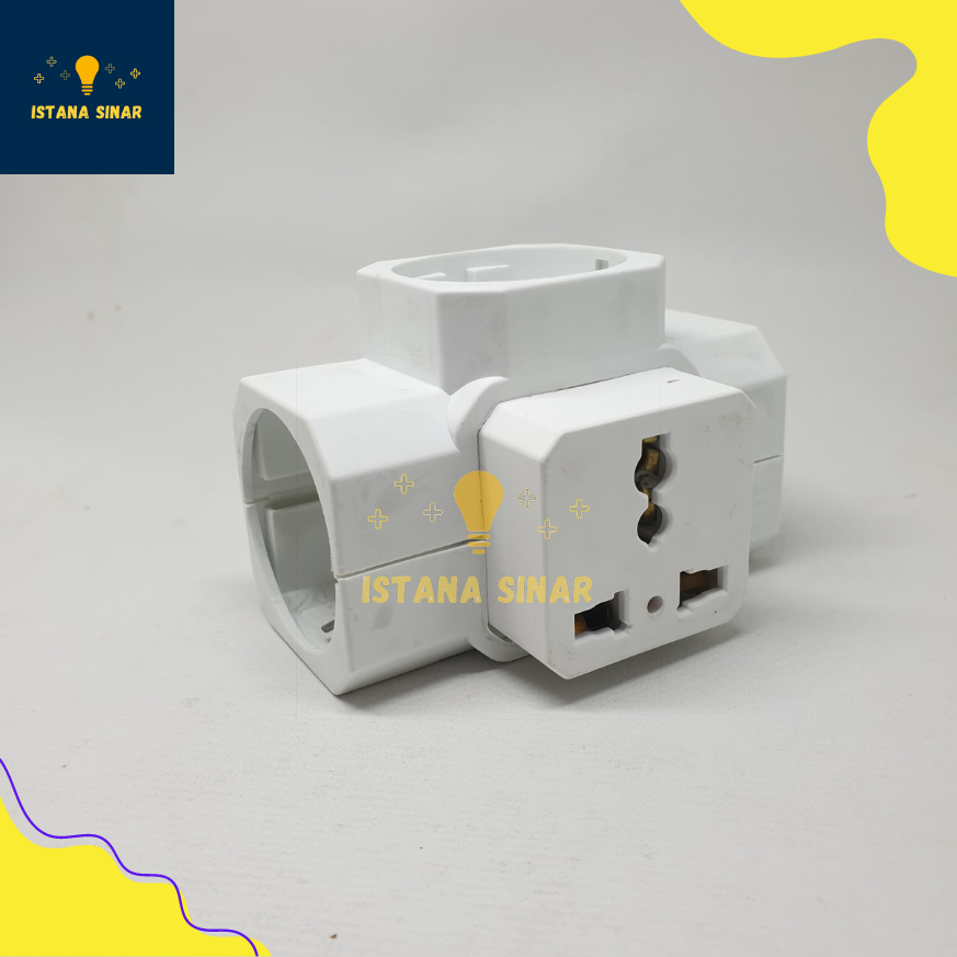 Jual Steker T Arde Universal Colokan listrik Plus Colokan Kaki 3 ...