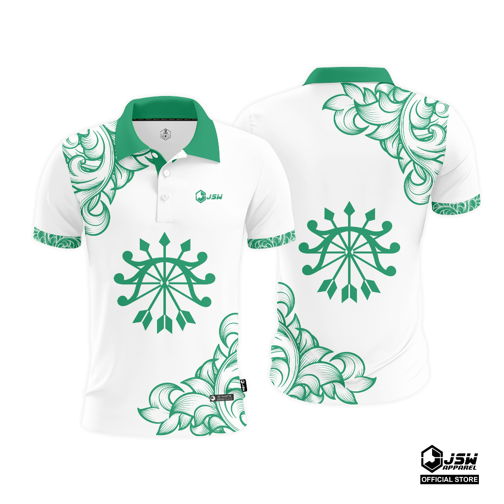 Jual JSW APPAREL - Jersey Panahan Berkerah Sublim Printing - White ...