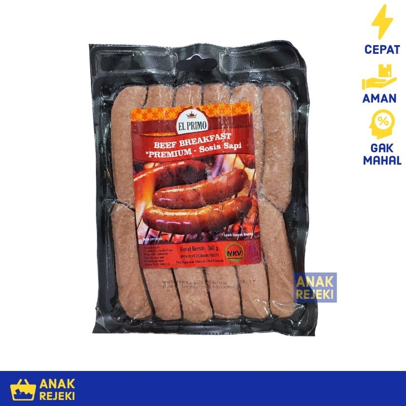 Jual El Primo Beef Breakfast Sausage Sosis Sapi Premium 360gr Elprimo ...