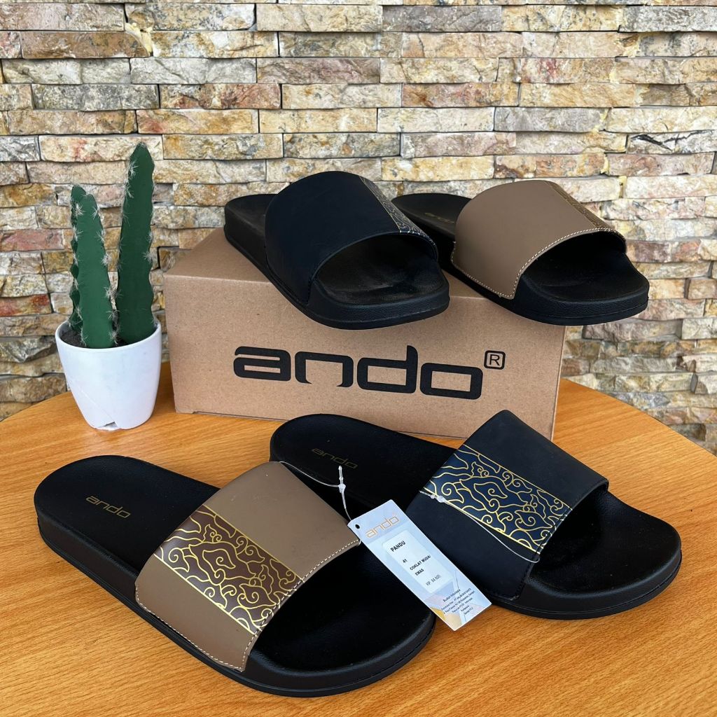 Jual Sandal Ando Slop Slide Slip On Karet Anti Slip Antri Air Sandal ...