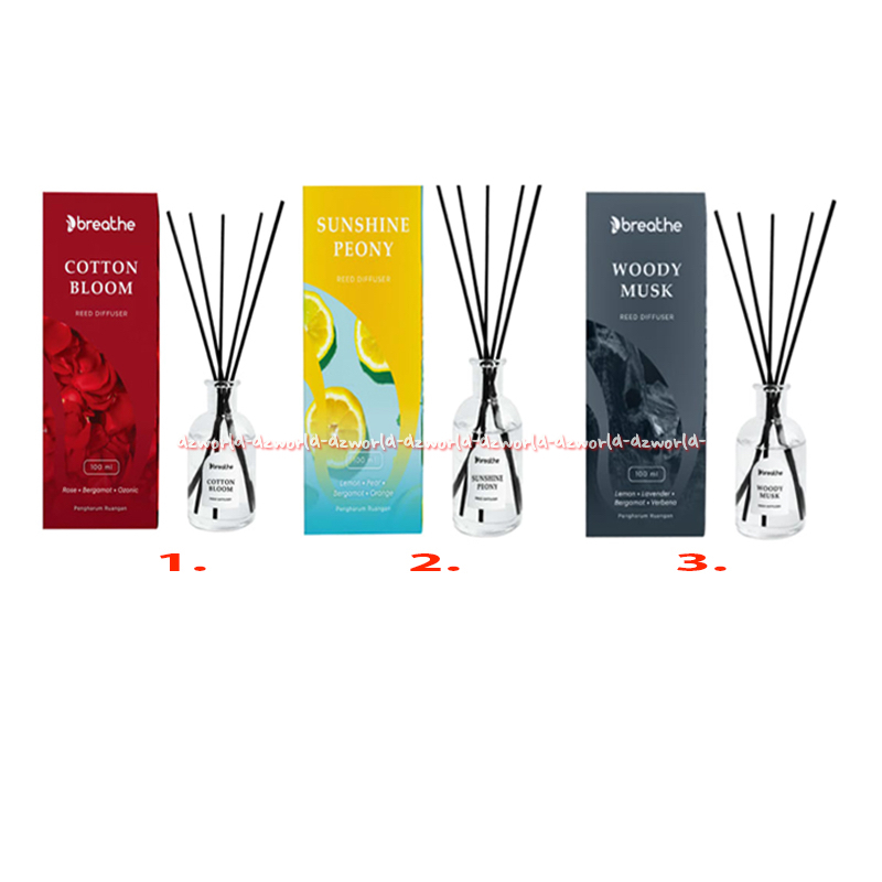 Jual Breathe 100ml Cotton Bloom Sunshine Peony Woody Musk Reed Diffuser ...