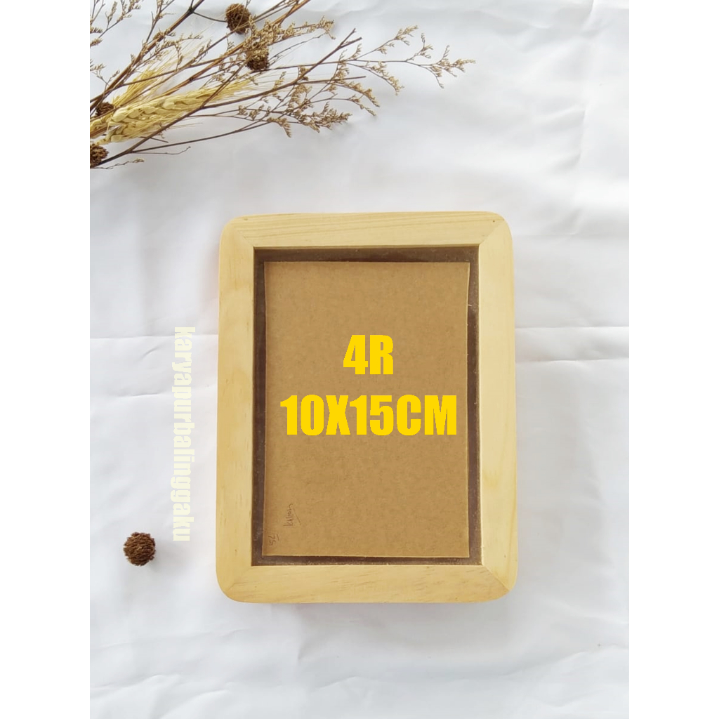 Jual Bingkai/Frame Kayu 3D ukuran 4R 10x15 cm Sudut Lengkung Akrilik ...