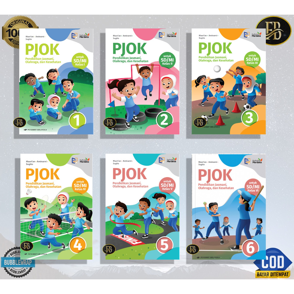 Jual [Penerbit Erlangga] PJOK KELAS 1, 2, 3, 4, 5, 6 KURIKULUM MERDEKA ...