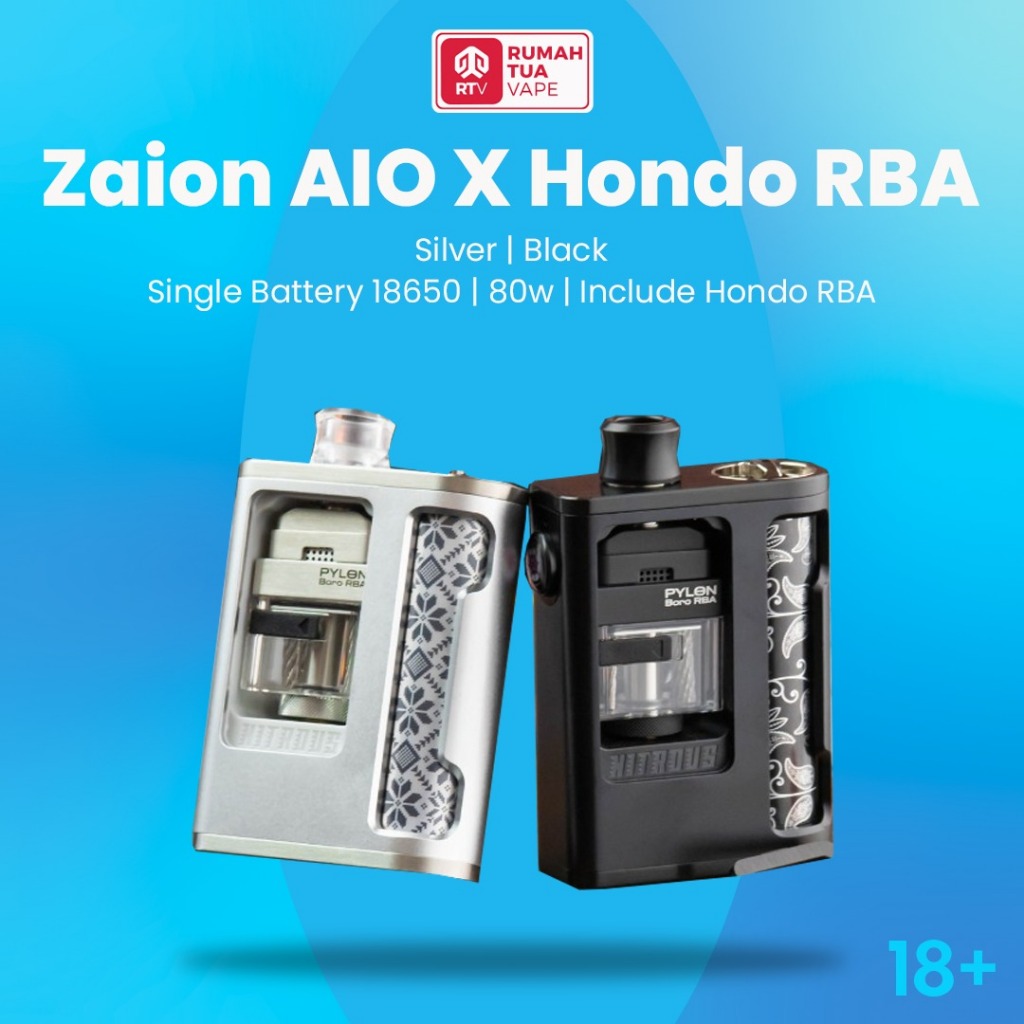 Jual ZAION AIO X HONDO RBA 80W SINGLE BATTERY 18650 INCLUDE HONDO RBA | Shopee Indonesia