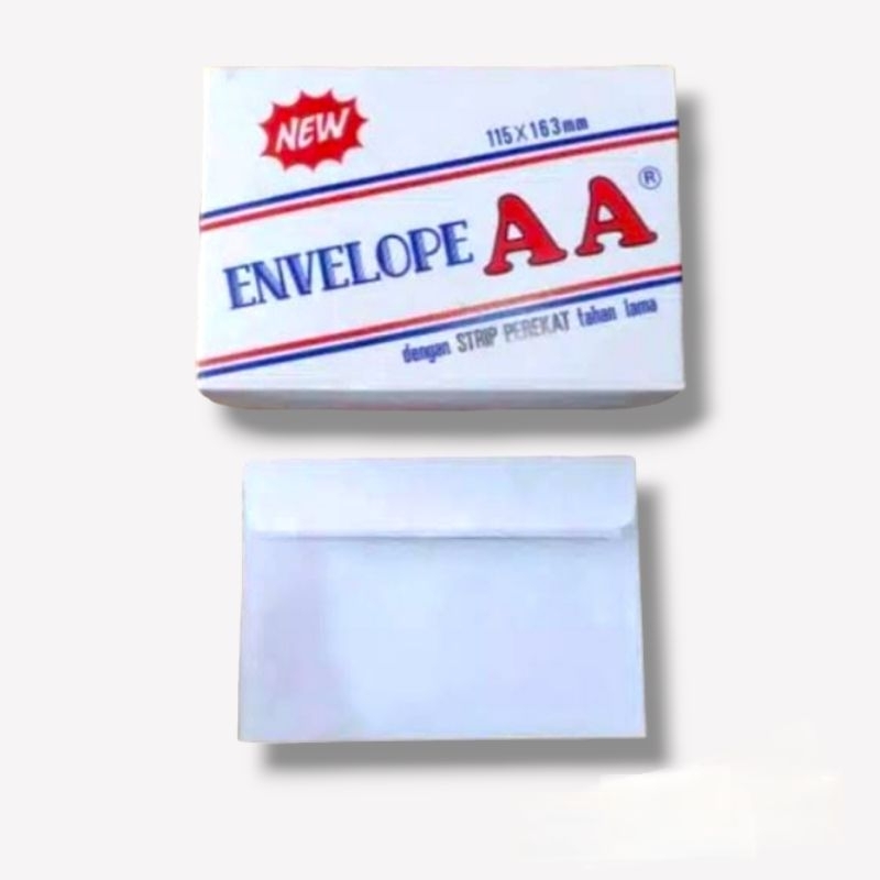 Jual amplop aa pendek / amplop putih polos no 110 (100 lembar) | Shopee ...