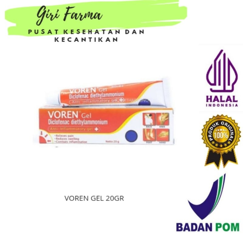 Jual Voren Gel 20Gr / Pereda Nyeri Sendi Dan Otot | Shopee Indonesia