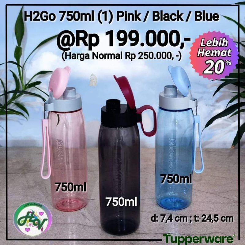Jual h2go 750 ml tupperware | Shopee Indonesia