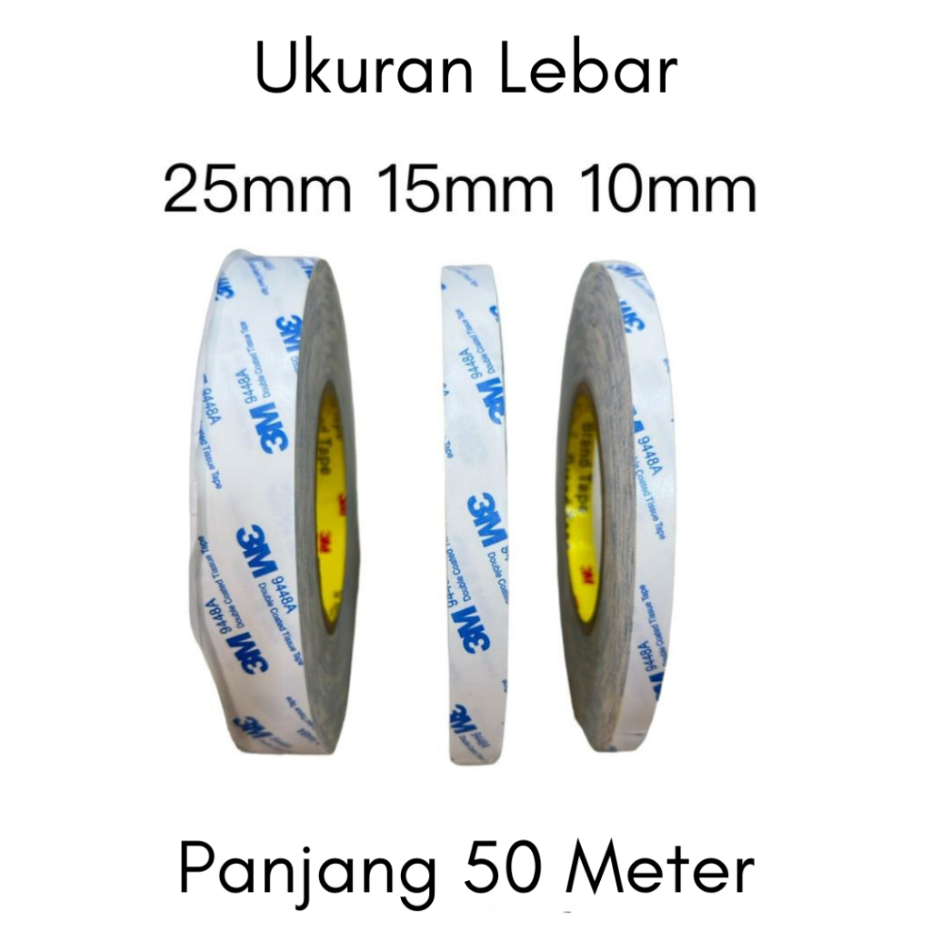 Jual Double Side Tape Kertas Original Merk 3M / Double Coated Tissue ...