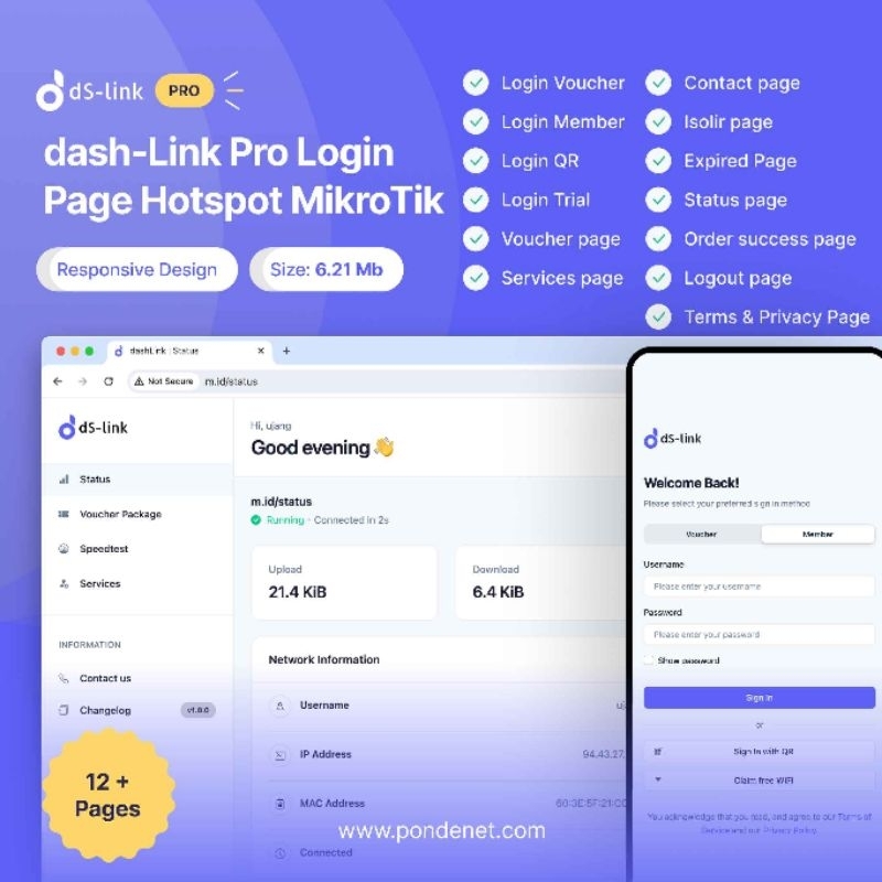 Jual Template login page hotspot dash-linkPro | Shopee Indonesia