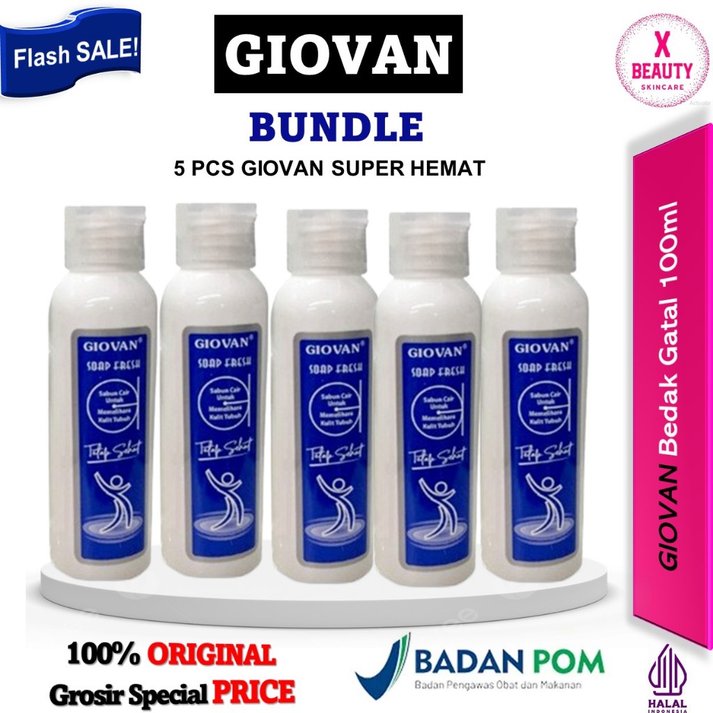 Jual (5 PCS) SABUN GIOVAN SOAP FRESH (Biru) 90 ml KEMASAN TERBARU ...
