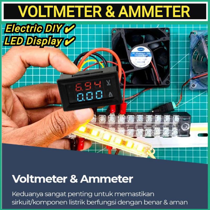 Jual Voltmeter Ammeter Alat Pengukur Listrik Voltmeter Ammeter Electric ...