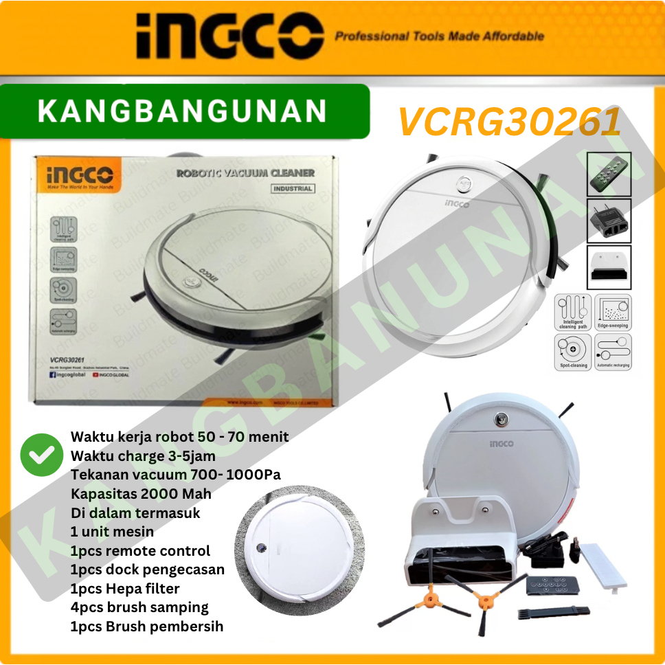 Jual VCRG30261 SMART ROBOT ROBOTIC VACUUM VACUM CLEANER SAPU DEBU INGCO ...