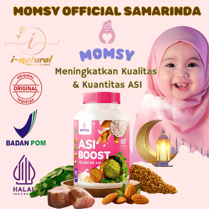 Jual NEW MOMSY Asi Booster Pelancar Asi BPOM Halal Natural Almond Moringa/Kelor Ikan Gabus Momsy ...