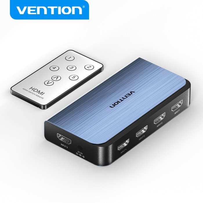 Jual Vention HDMI Switcher 5 In 1 Out HDMI Switch 5 Input 1 Output ...