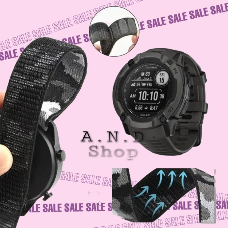 Jual STRAP NILON NYLON KANVAS DOUBLE TALI JAM TANGAN GARMIN INSTINCT 3 ...