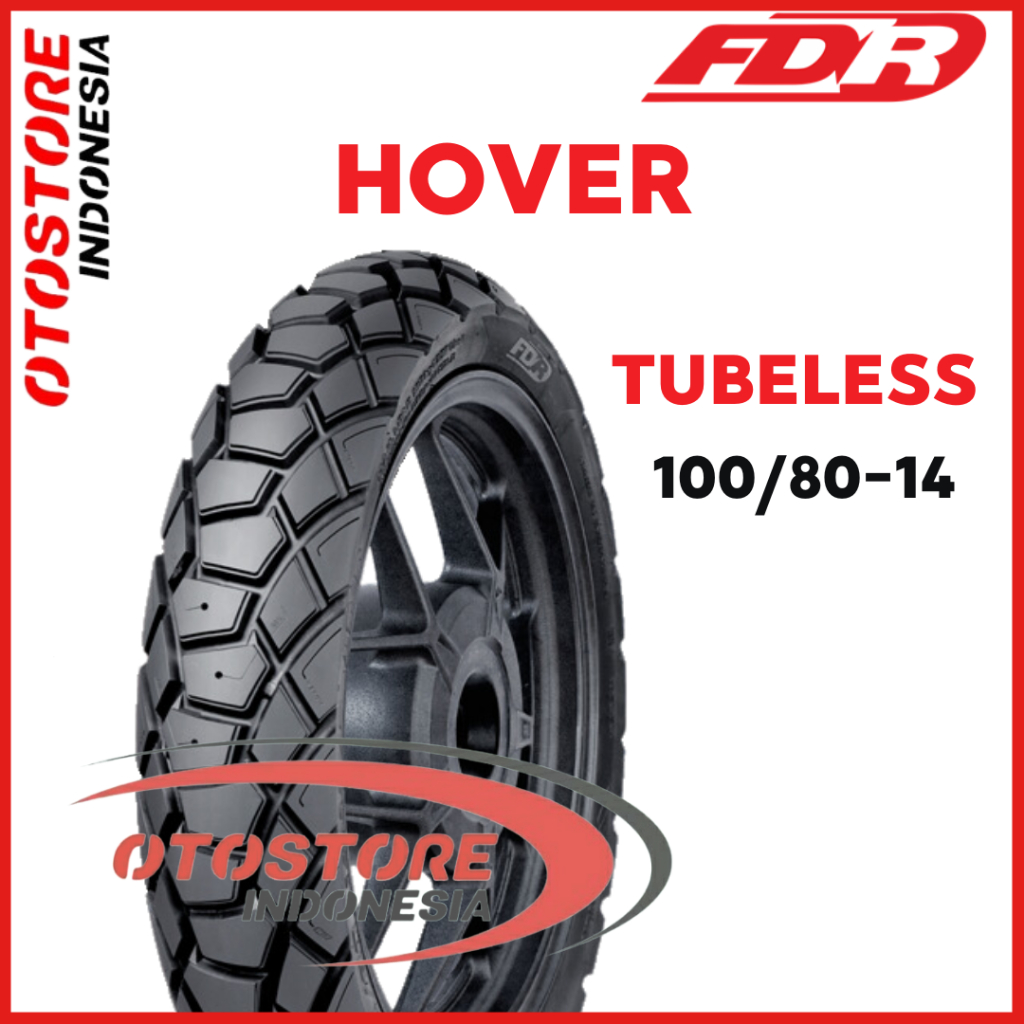 Jual BAN MATIC DEPAN BELAKANG RING 14 FDR HOVER TUBELESS 100/80-14 ...