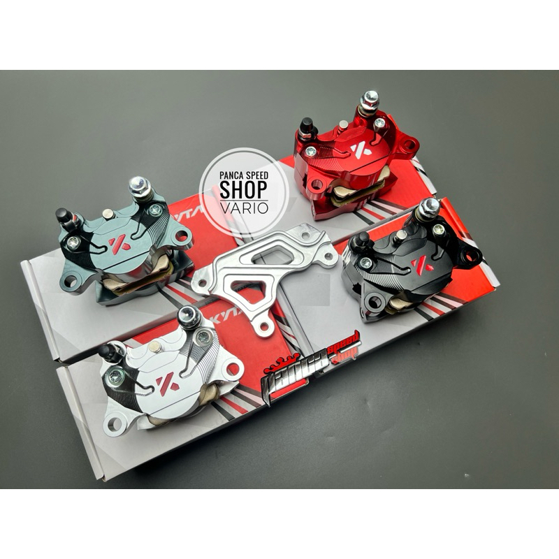 Jual KALIPER KTC KYTACO 2 PISTON VARIO 125 150 BEAT SCOOPY GENIO PLUS BREKET SHOCK TUPAKNAM ...