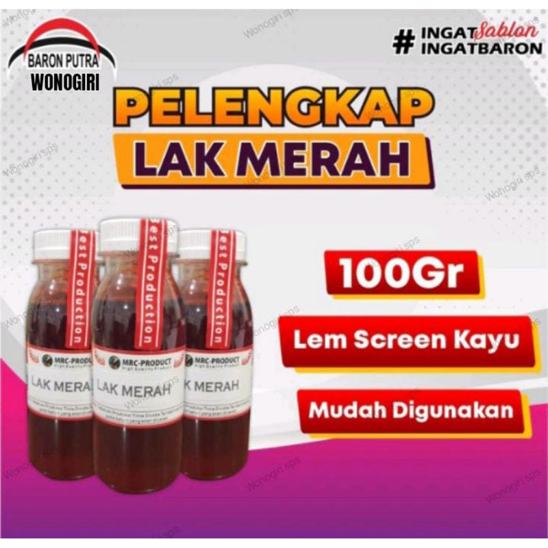 Jual LAK MERAH 100 GRAM | Shopee Indonesia