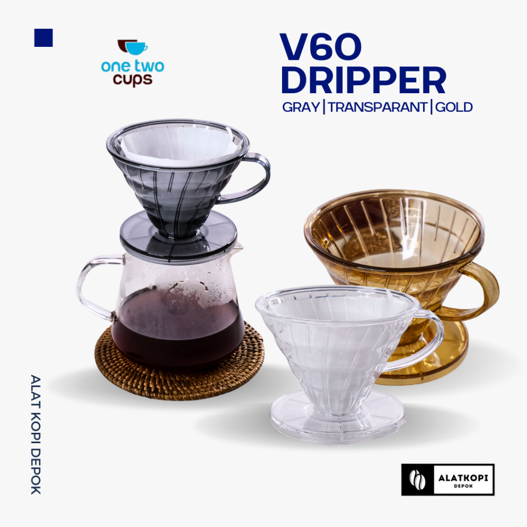 Jual One Two Cups Filter Penyaring Kopi V60 Cone Coffee Dripper Plastik ...