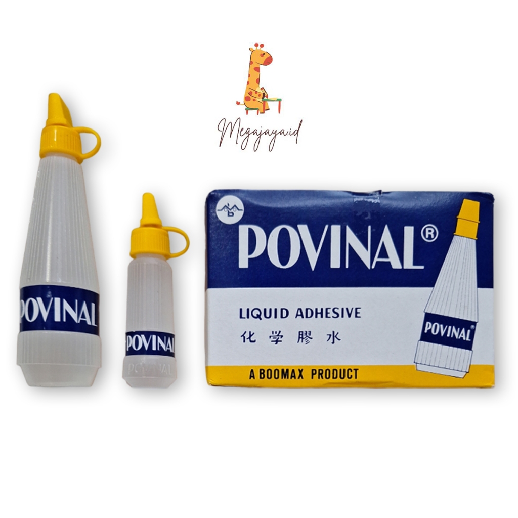 Jual Lem Cair Povinal 111 112 kecil Sedang 22ml Lem kertas lem bening lem adhesive lem cair ...