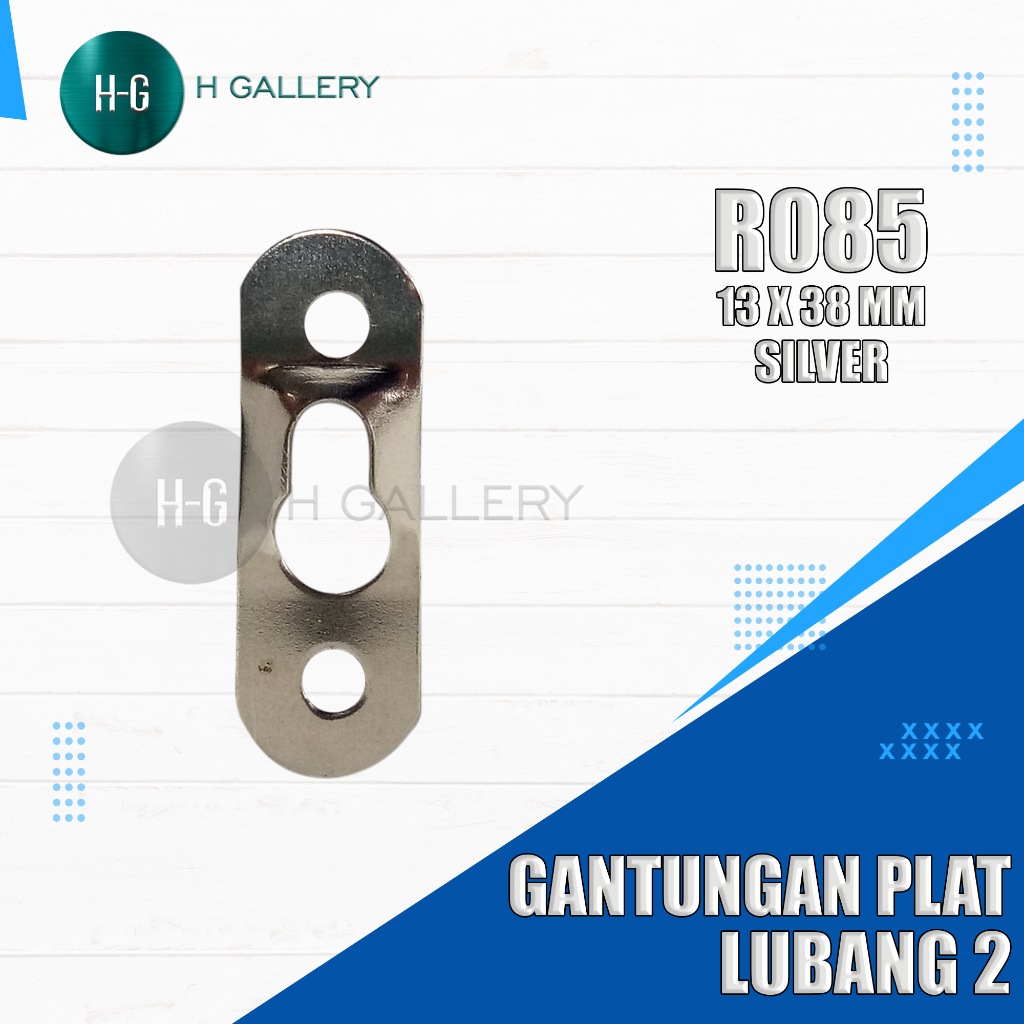 Jual [300 PCS] R085 GANTUNGAN PLAT 2 LUBANG - 13x38 SILVER *S | Shopee Indonesia